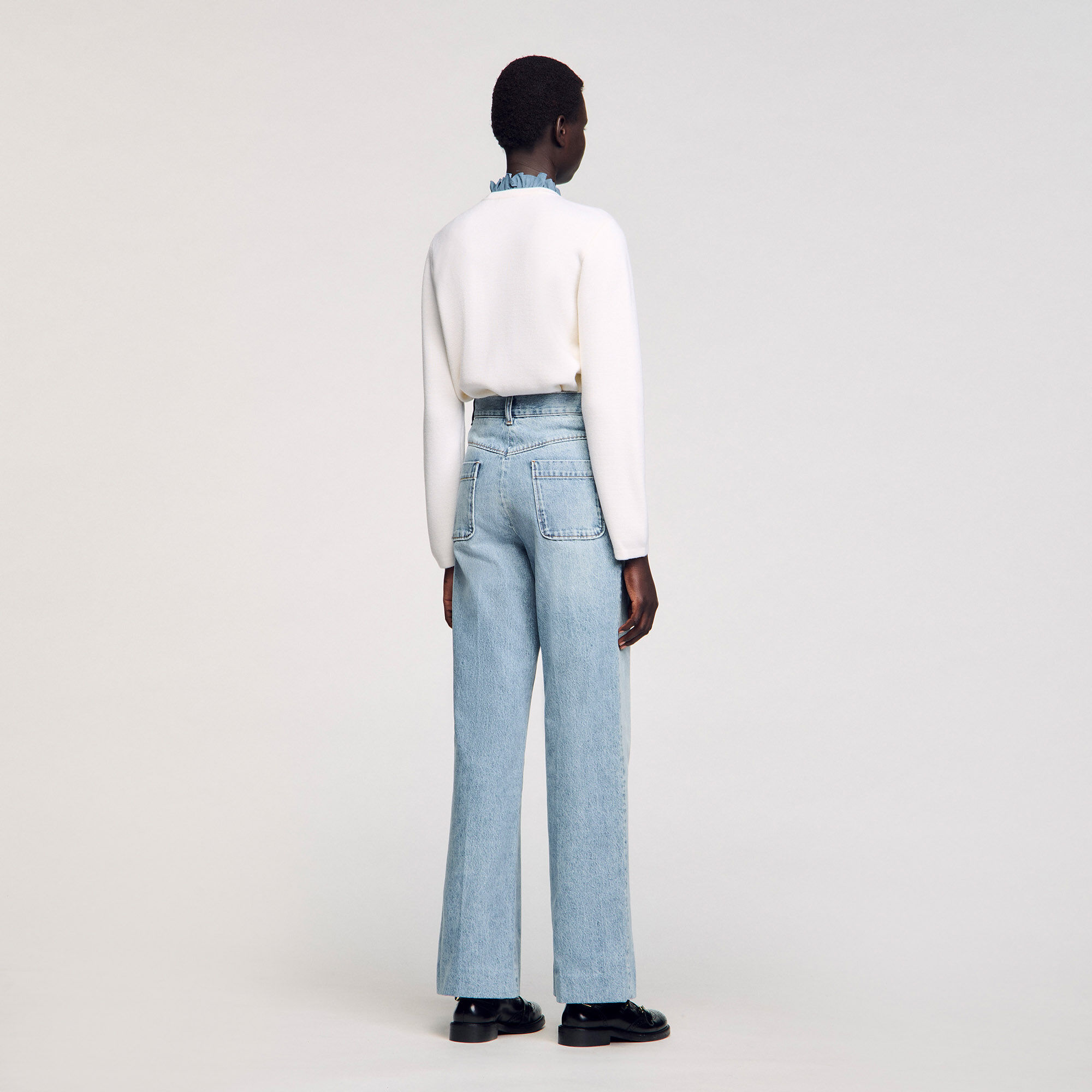 Wide-leg jeans blue For Women | Sandro Paris