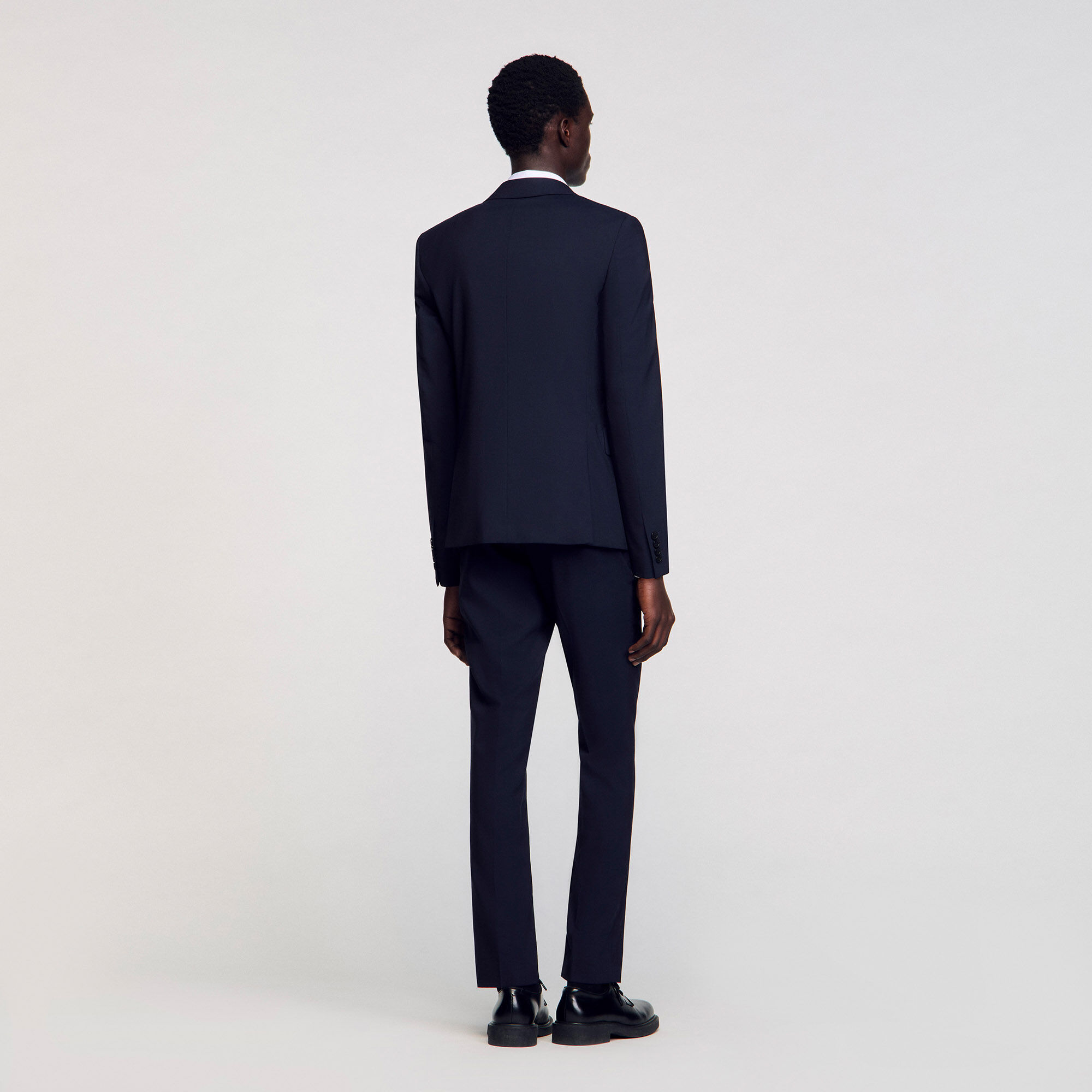 Classic wool suit jacket blue for Men | Sandro Paris