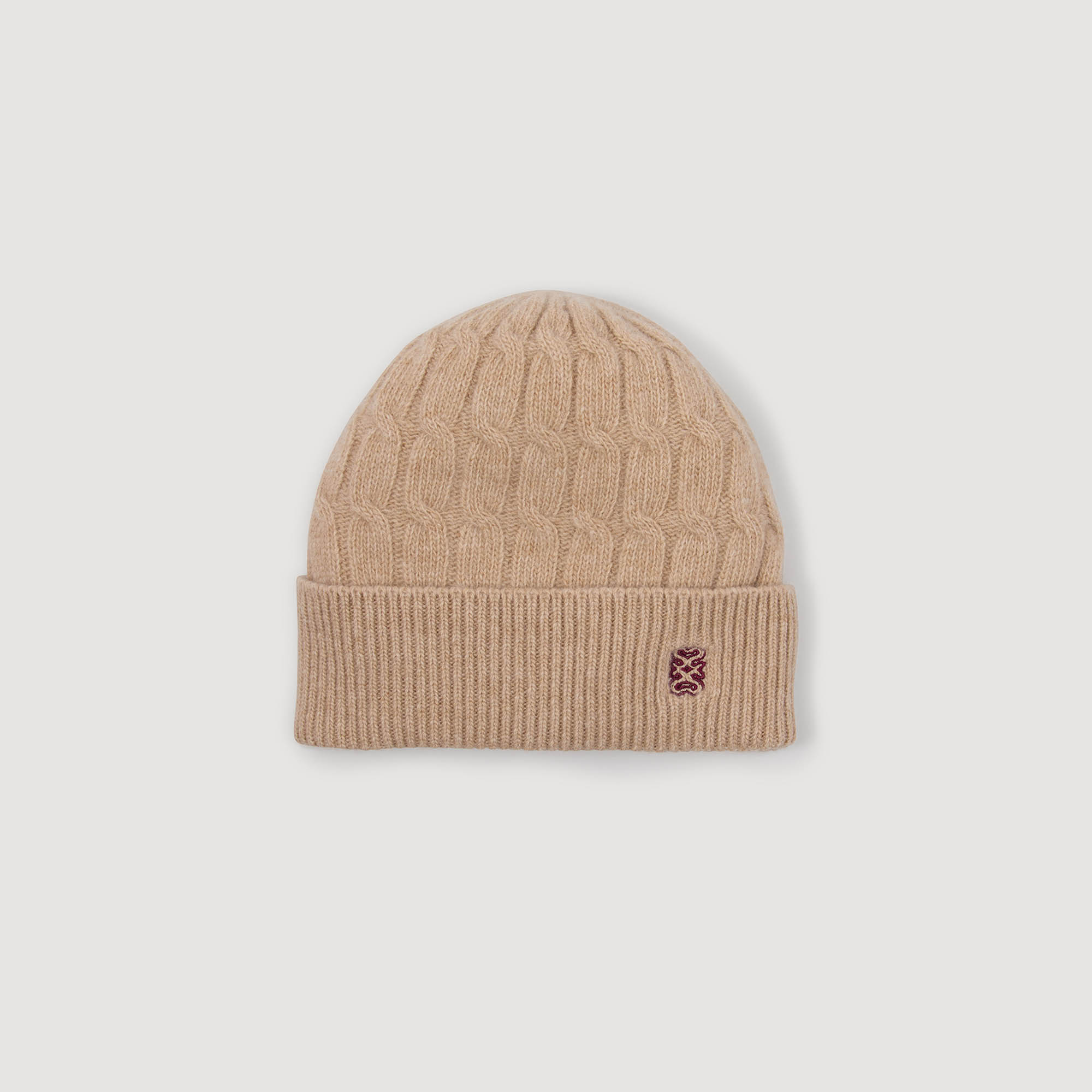 Wool and cashmere hat in Beige for Women | Sandro Paris